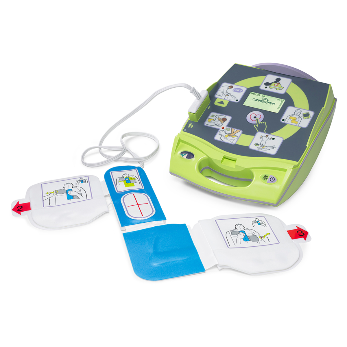 DEFIBRILLATORE DAE AED PLUS- CPR-D PADZ ELETTRODI 60 MESI - SIKURA